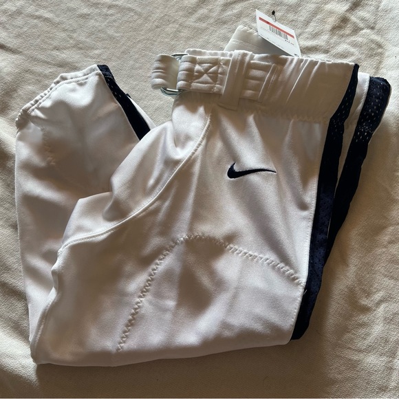 Nike | Other | Nwt Nike Mens White And Navy Blue Baseball Pants Size ...